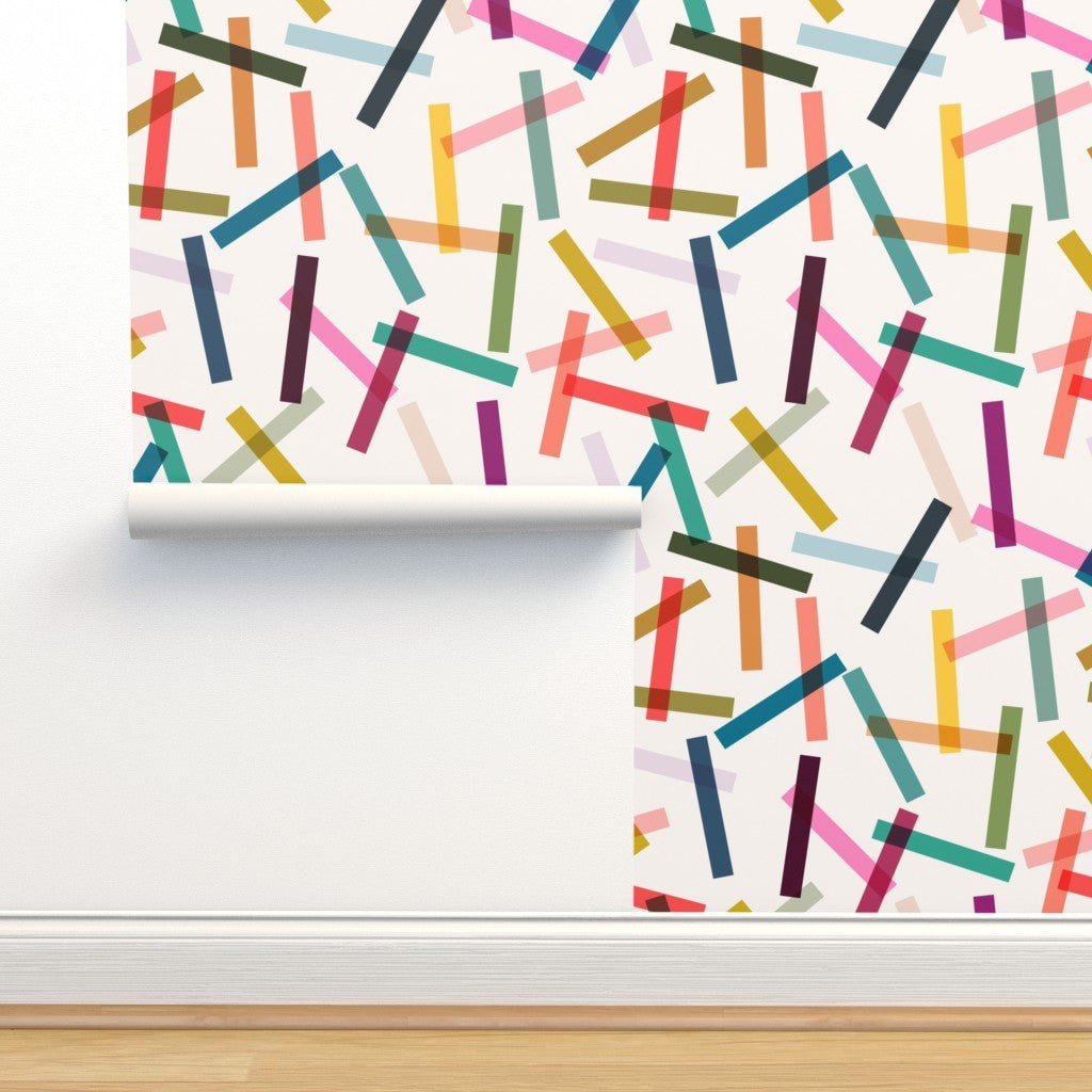 Confetti Wallpaper - Washi Tape Pattern for Nursery & Kids Rooms ...