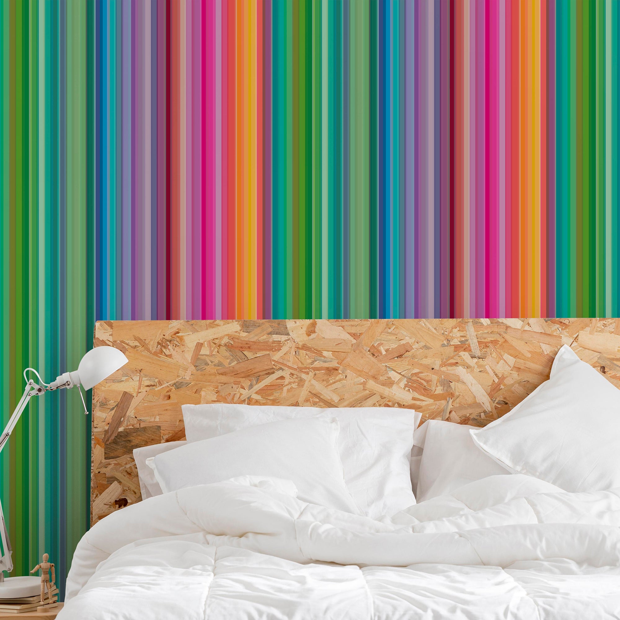 Rainbow Sherbet Stripe Modern Wallpaper – Victoria Bright Home
